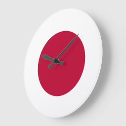 Japan Flag Large Clock | Zazzle