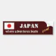Japan Flag + Map Bumper Sticker | Zazzle
