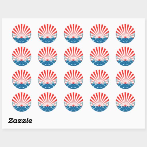 Japan Flag - NIPPON Classic Round Sticker | Zazzle