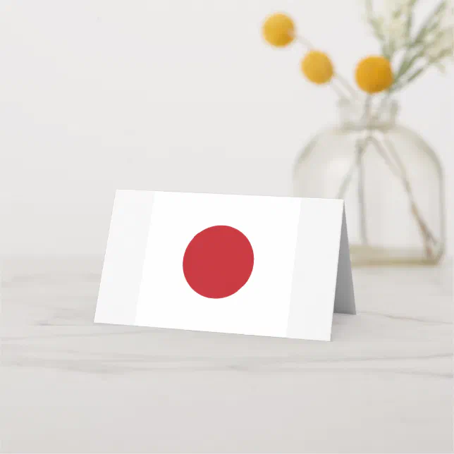 Japan flag place card | Zazzle