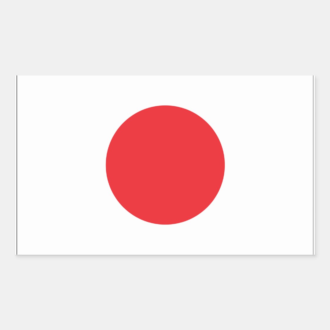 Japan Flag Rectangular Sticker | Zazzle