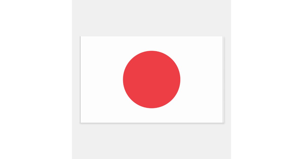 Japan Flag Rectangular Sticker | Zazzle