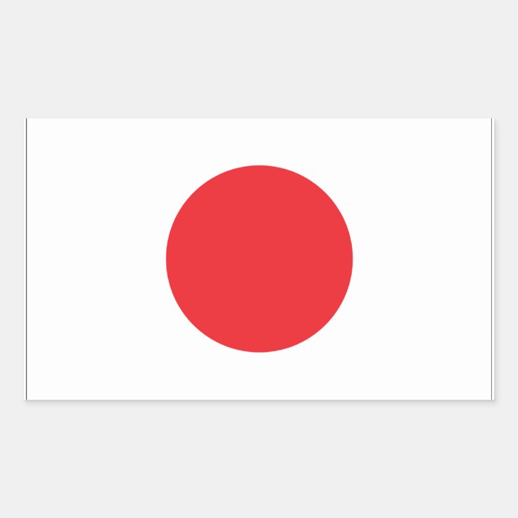 Japan Flag Rectangular Sticker | Zazzle