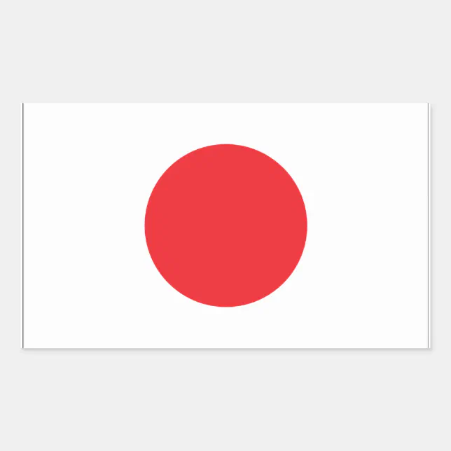 Japan Flag Rectangular Sticker | Zazzle