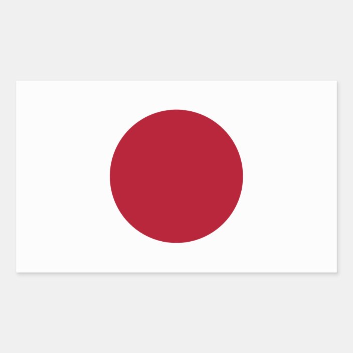 Japan Flag Rectangular Sticker | Zazzle.com
