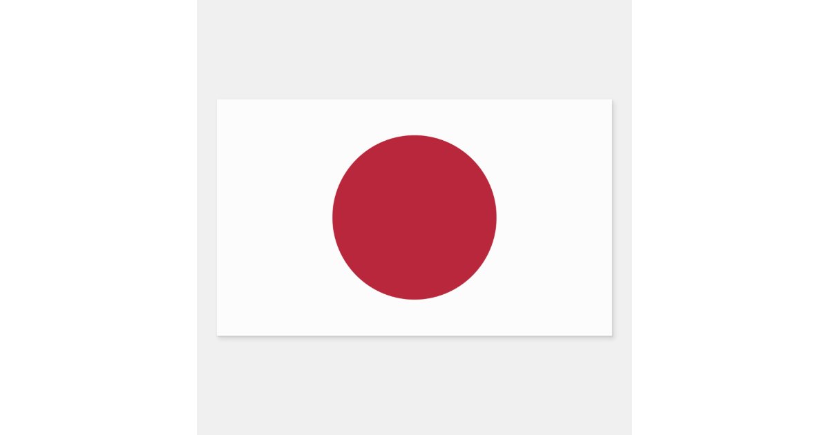 Japan Flag Rectangular Sticker | Zazzle