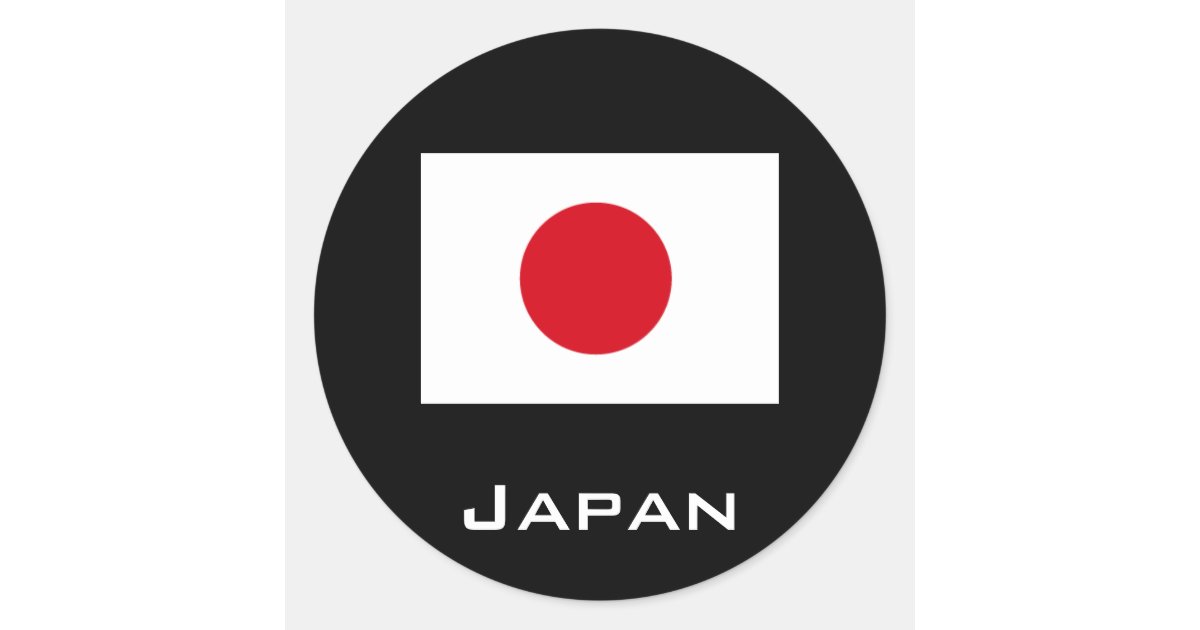Japan flag roundstickers classic round sticker | Zazzle