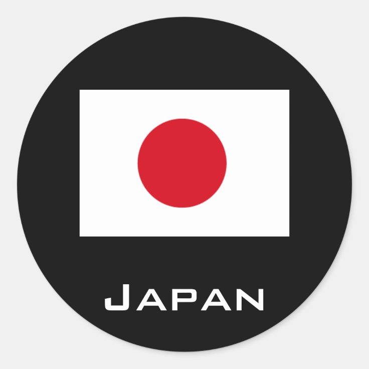 Japan flag roundstickers classic round sticker | Zazzle