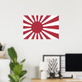 Japan Imperial Rising Sun Flag, Edo to WW2 Poster | Zazzle