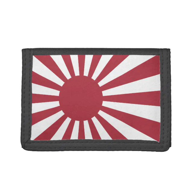 Japan Imperial Rising Sun Flag, Edo to WW2 Trifold Wallet | Zazzle