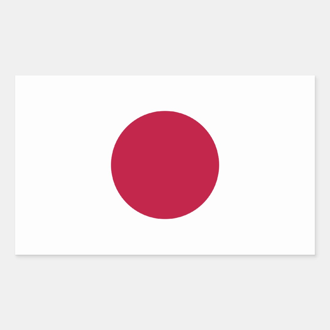 Japan/Japanese Flag Rectangular Sticker | Zazzle