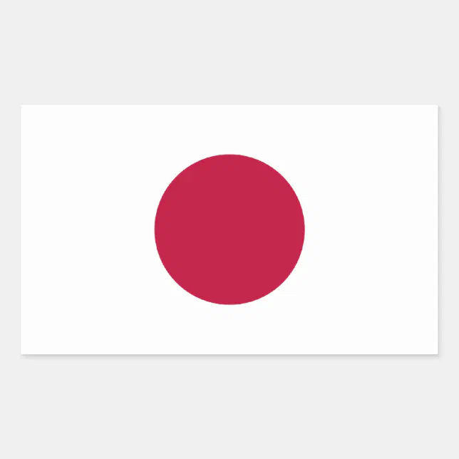 Japan/Japanese Flag Rectangular Sticker | Zazzle