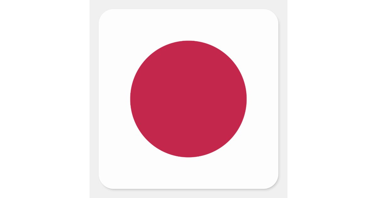 Japan (Japanese) Flag Square Sticker | Zazzle