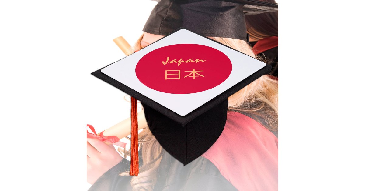 Japan & Japanese Flag - Students / University Graduation Cap Topper ...