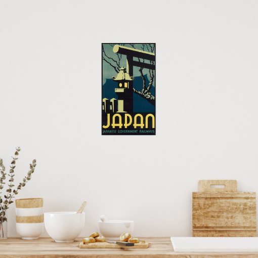 Japan, Japanese Govt Railways Travel Poster | Zazzle