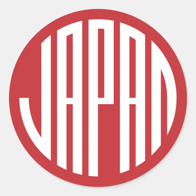 Japan - Japanese round design Classic Round Sticker | Zazzle