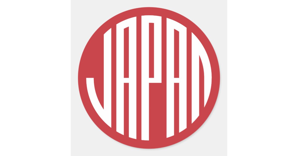 Japan - Japanese round design Classic Round Sticker | Zazzle