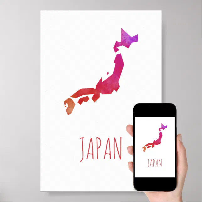 Japan Map Poster | Zazzle