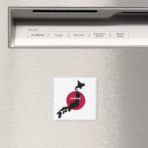 Japan - Map Silhouette and Flag Magnet | Zazzle