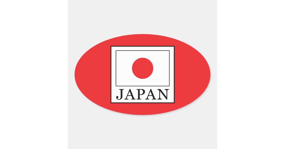 Japan Oval Sticker | Zazzle