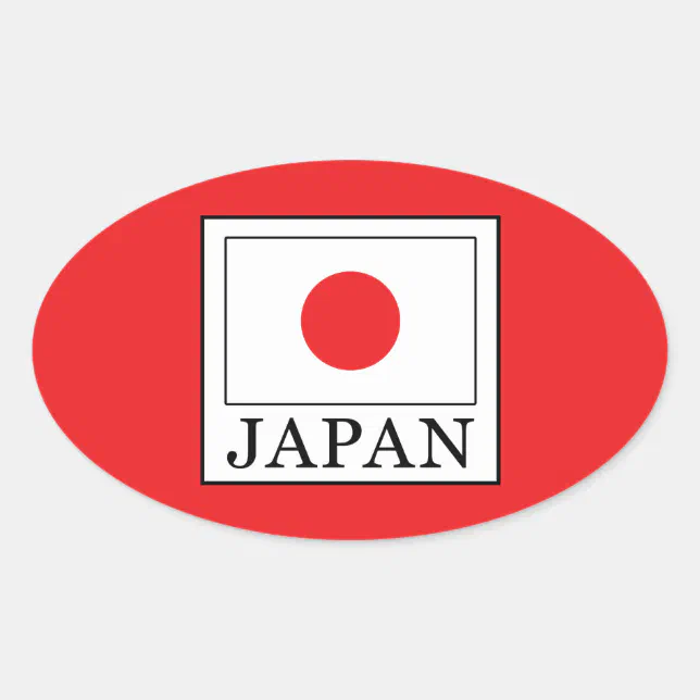 Japan Oval Sticker | Zazzle