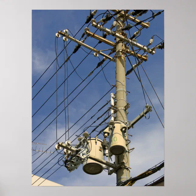 JAPAN POWER UTILITY POLE POSTER | Zazzle
