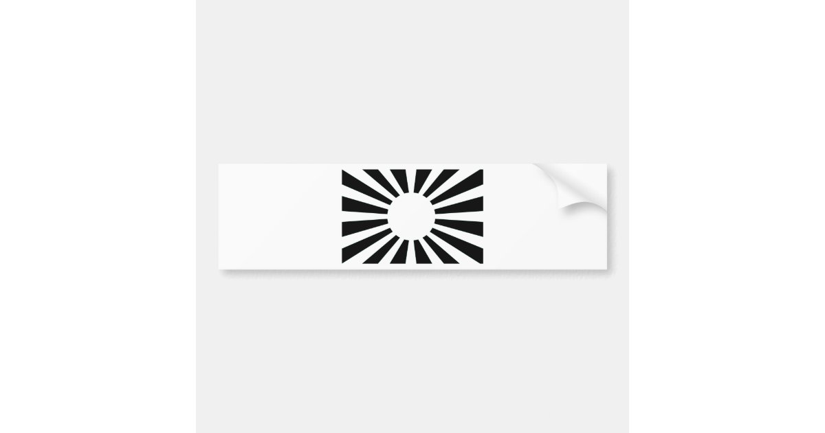 Japan Rising Sun Flag Bumper Sticker | Zazzle