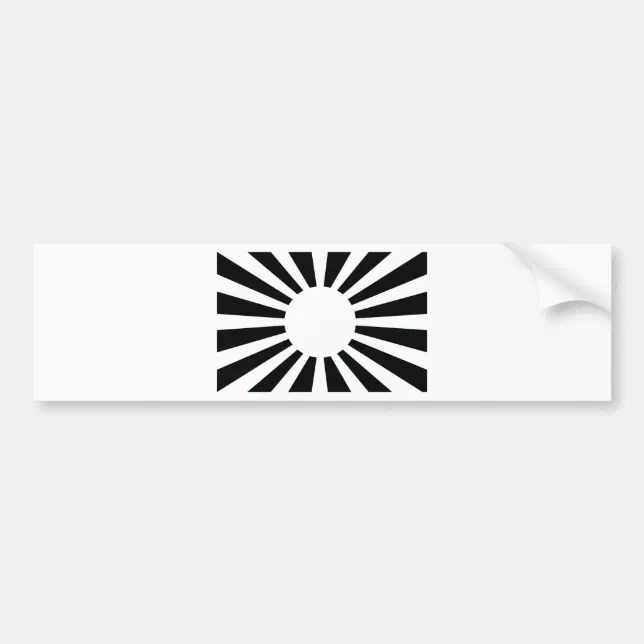 Japan Rising Sun Flag Bumper Sticker | Zazzle