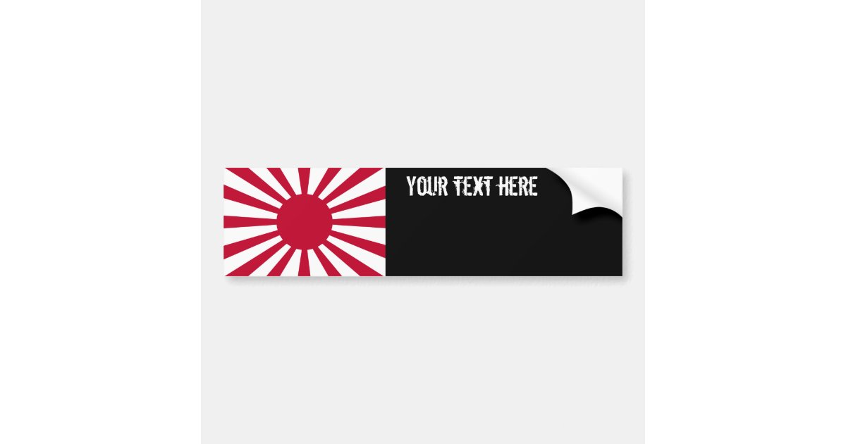 Japan Rising Sun Flag Bumper Sticker | Zazzle