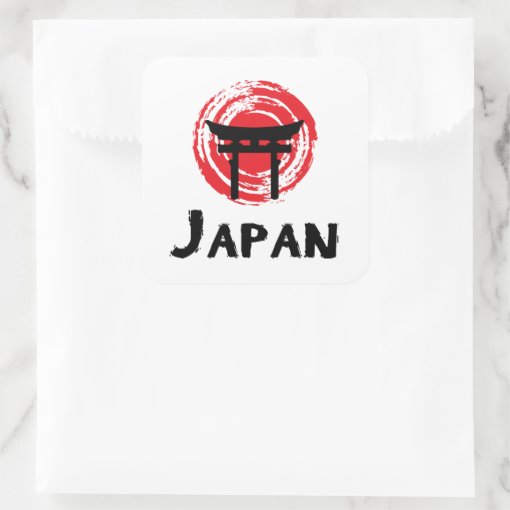 Japan Square Sticker | Zazzle