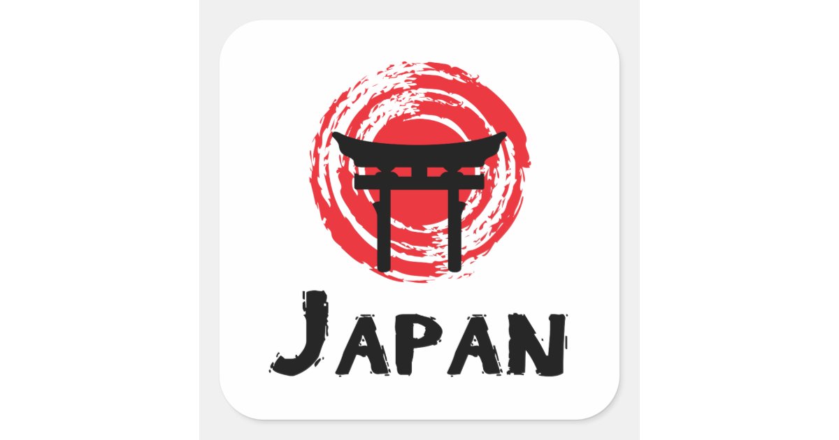 Japan Square Sticker | Zazzle