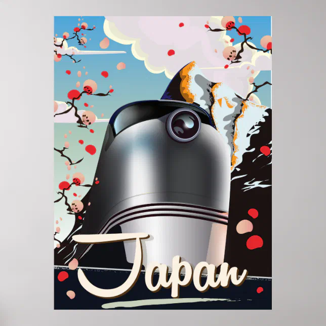 Japan Train vintage travel poster. Poster | Zazzle