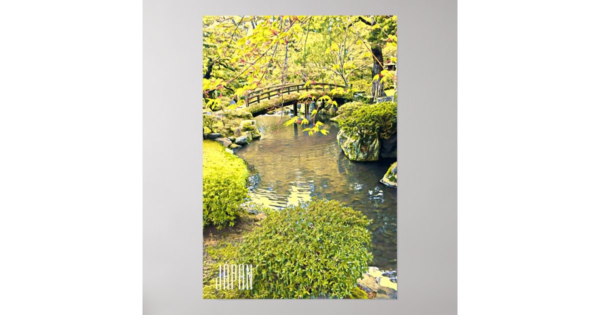 Japan travel traditional Japanese garden Poster | Zazzle