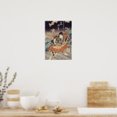 Japanese Art - A Samurai In Combat Stance Poster | Zazzle