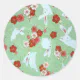 Japanese Art - Sakuras and Rabbits Round Stickers | Zazzle