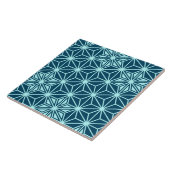 Japanese Asanoha or Star Pattern, Indigo Blue Ceramic Tile | Zazzle