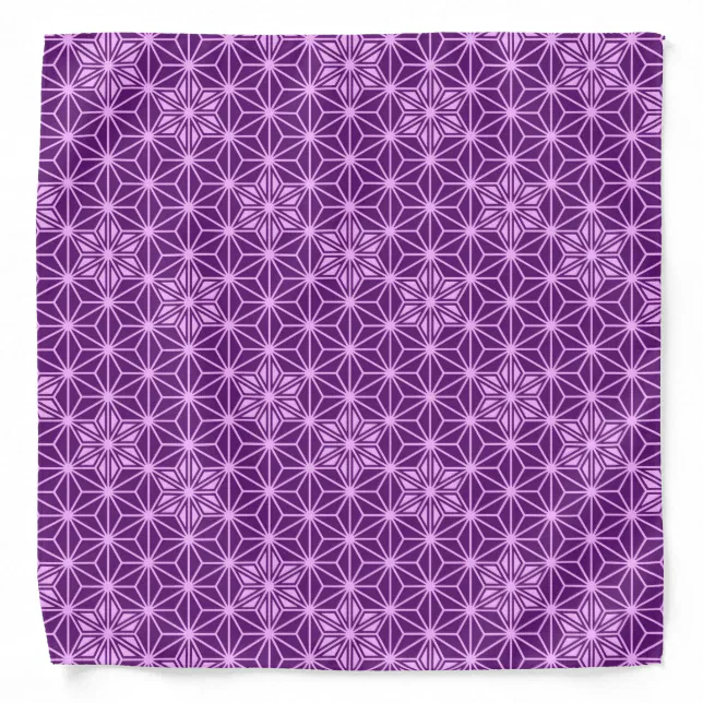 Japanese Asanoha pattern - amethyst purple Bandana | Zazzle