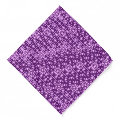 Japanese Asanoha pattern - amethyst purple Bandana | Zazzle