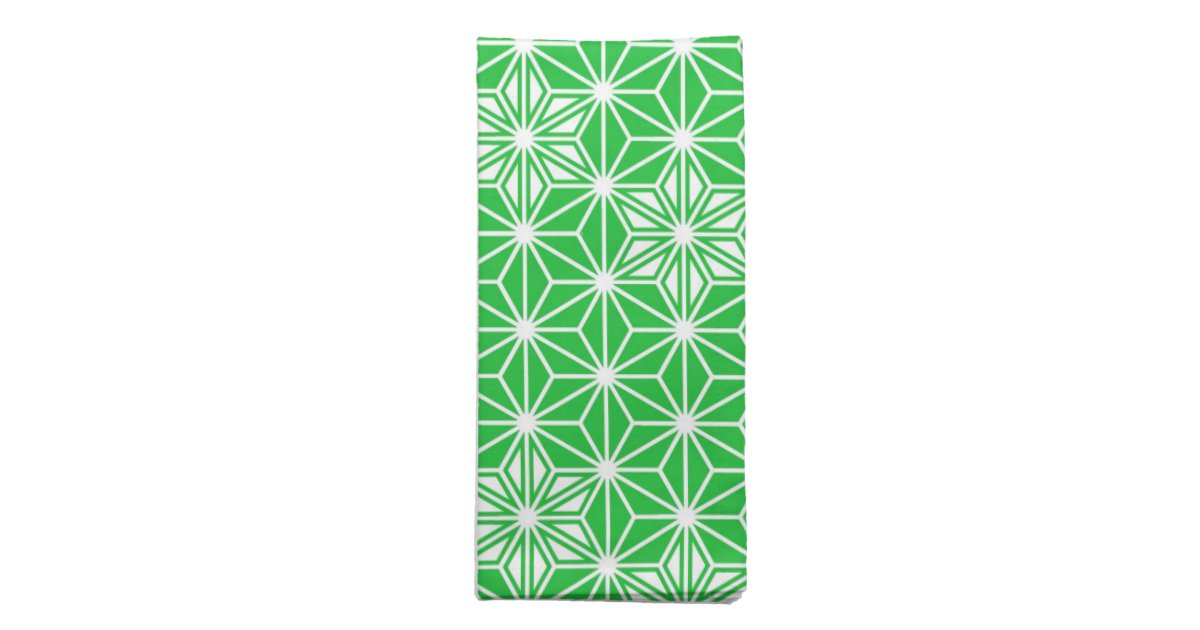 Japanese Asanoha pattern - jade green Napkin | Zazzle