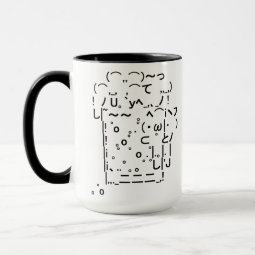 Japanese ASCII Art"beer"(black) Mug | Zazzle