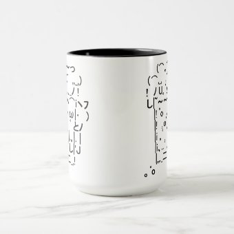 Japanese ASCII Art"beer"(black) Mug | Zazzle