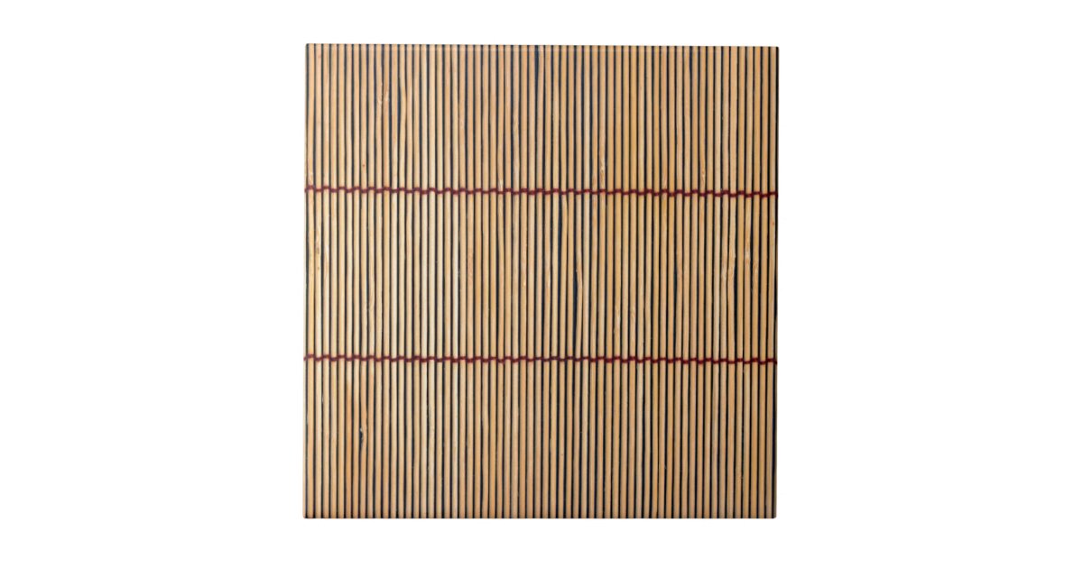 Japanese Bamboo Mat Tile | Zazzle