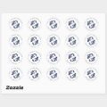 Japanese | Blue Koi Fish Wedding return address Classic Round Sticker ...