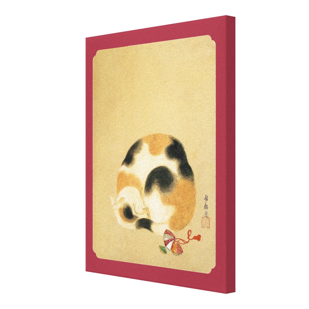 Japanese Calico cat, Hanabusa Itchō Canvas Print | Zazzle