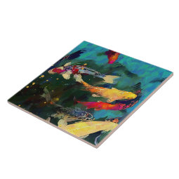 Japanese carp Ceramic Tile | Zazzle