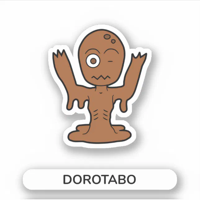 Japanese Cartoon Mud Yokai Dorotabo Sticker | Zazzle