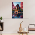 Japanese Castle by the Water Poster | Zazzle
