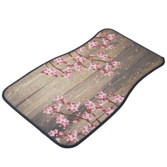 Japanese Cherry Blossoms & Wood Planks Car Floor Mat | Zazzle