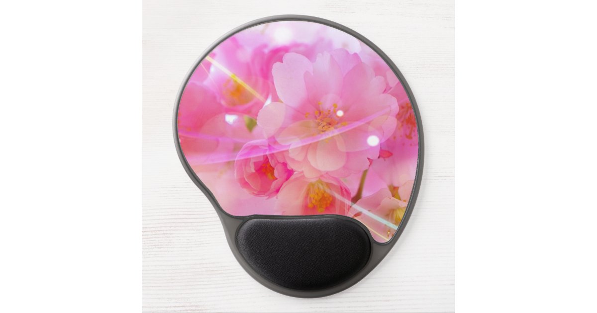 Japanese Cherry Tree with Pastel Pink Blossoms Gel Mouse Pad | Zazzle