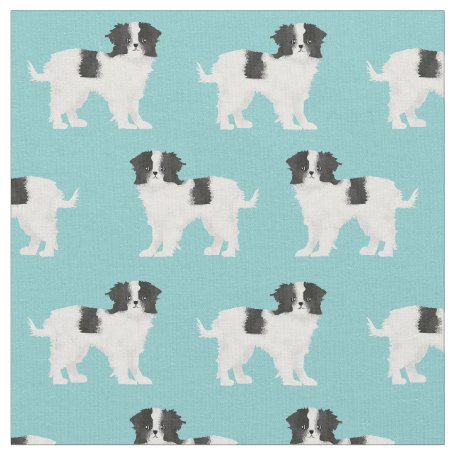 japanese chin vintage florals mint fabric | Zazzle
